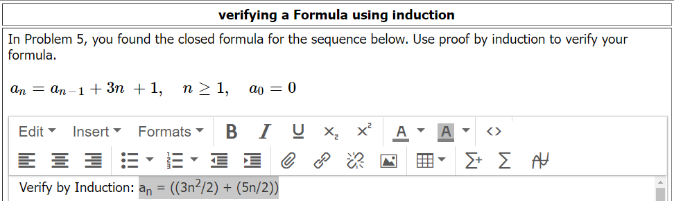 Solved In Problem 5, you found the closed formula for the | Chegg.com