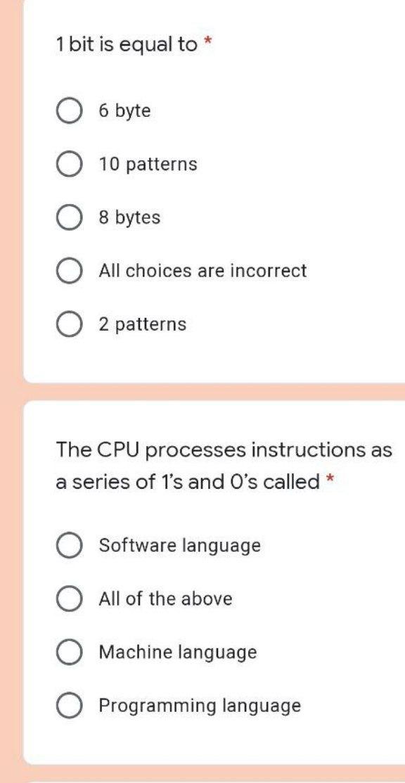 Solved 1 bit is equal to * 6 byte 10 patterns 8 bytes All | Chegg.com