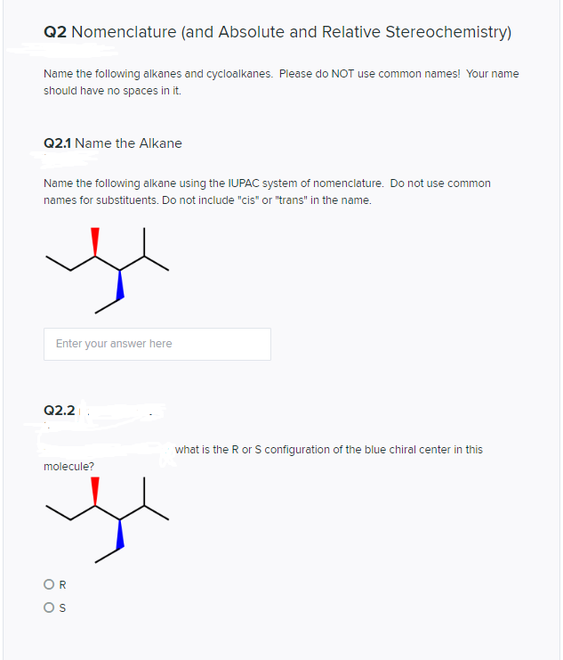 Solved Q2 Nomenclature (and Absolute and Relative | Chegg.com