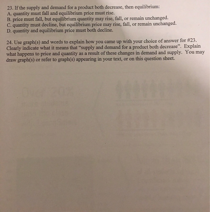 23. If the supply and demand for a product both | Chegg.com