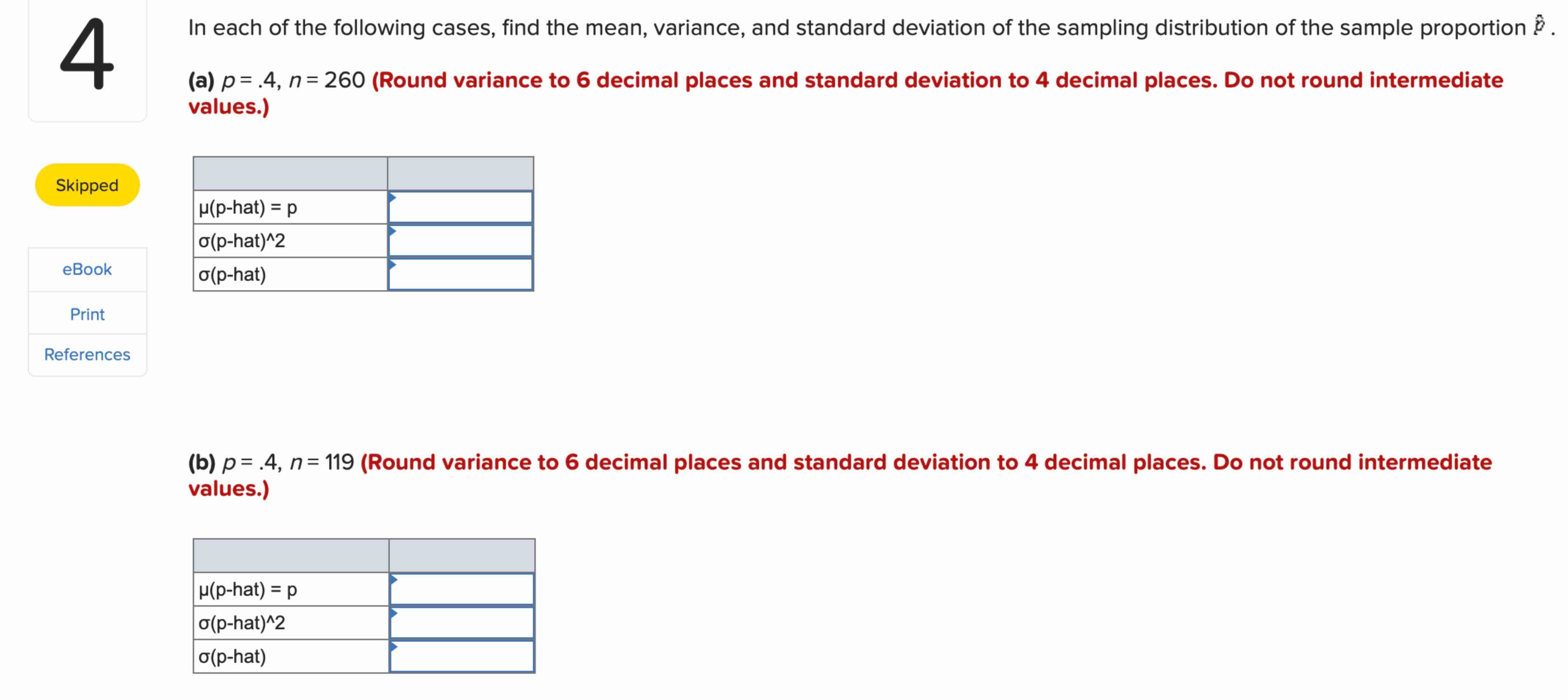 Solved In ﻿each of ﻿the following cases, find the mean, | Chegg.com
