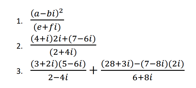 Solved Reduce the 3 Problems to the form A+Bi by hand. Show | Chegg.com