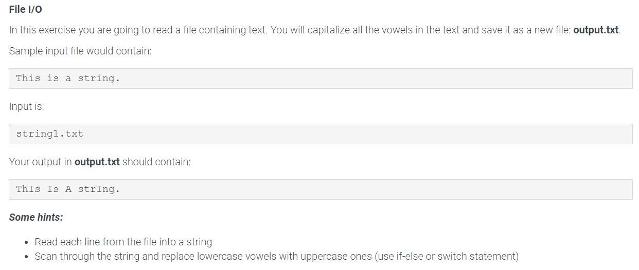 Solved In this exercise you are going to read a file | Chegg.com