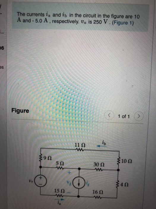 The currents ia and ib in the circuit in the figure | Chegg.com