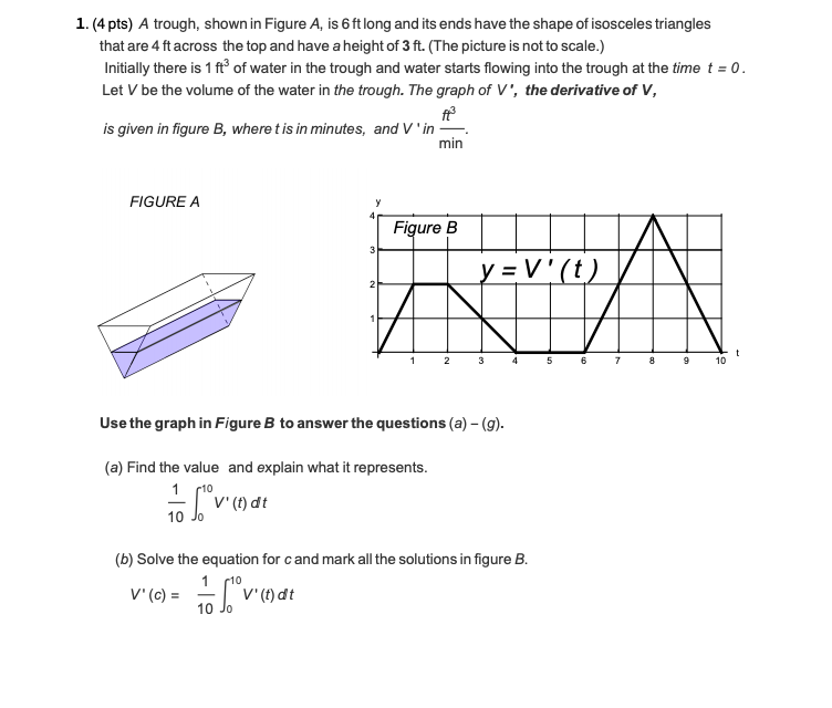 Solved A trough, shown in Figure A, is 6 ft long and its | Chegg.com