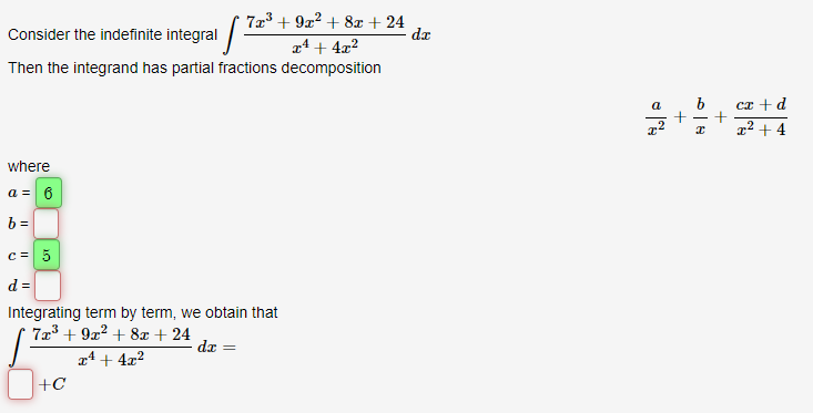 Solved Consider the indefinite integral | Chegg.com