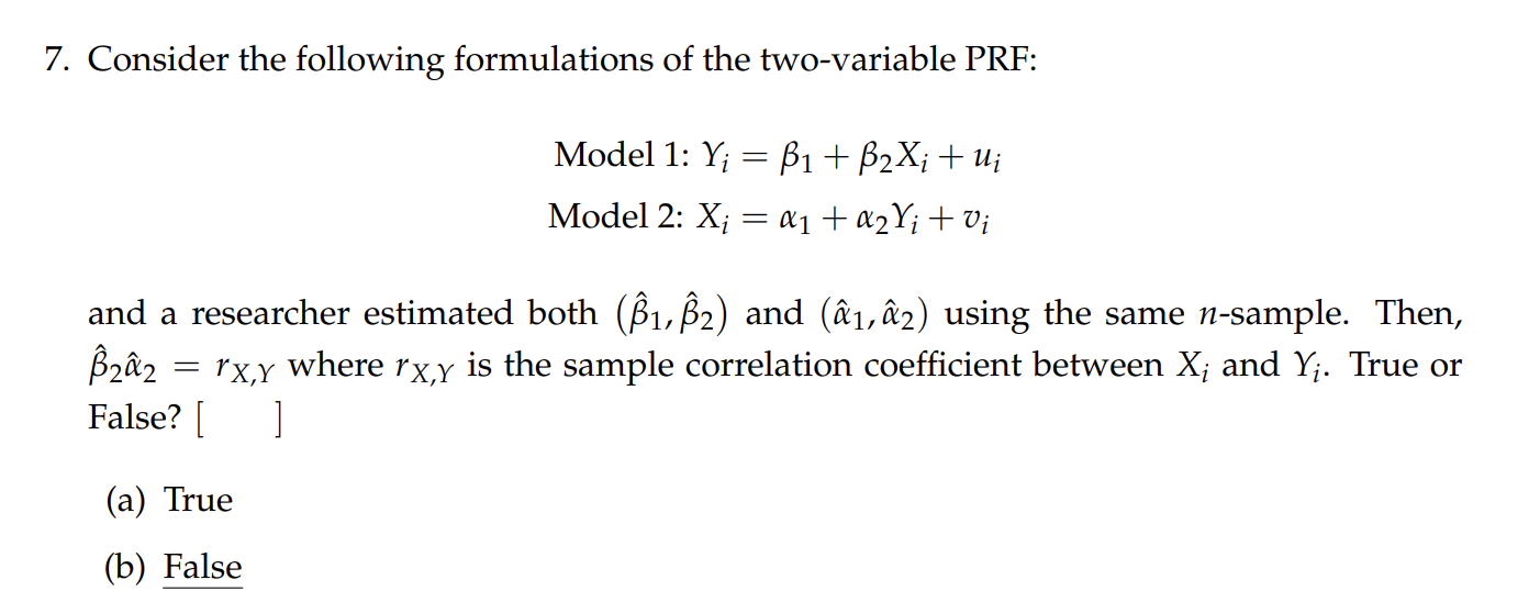 Solved 7. Consider the following formulations of the | Chegg.com