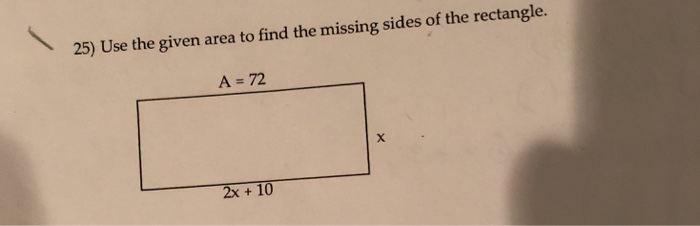 Solved find the missng 25) Use the given area to find the | Chegg.com