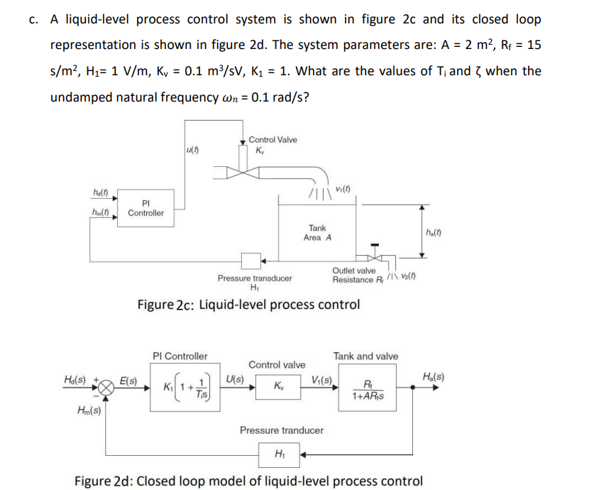 Solved C. A liquid-level process control system is shown in | Chegg.com
