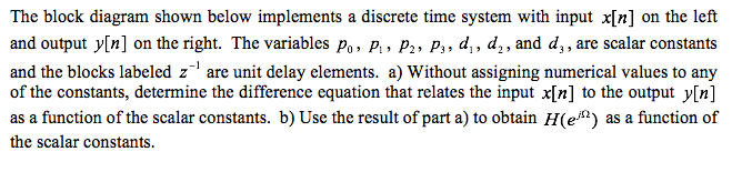 Solved The block diagram shown below implements a discrete | Chegg.com
