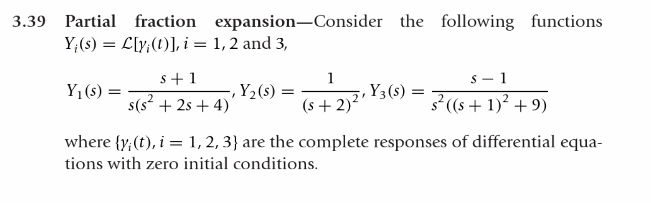 Solved 9 Partial fraction expansion-Consider the following | Chegg.com