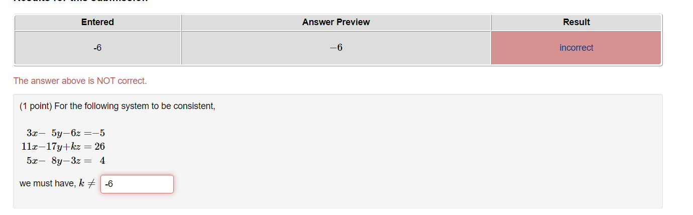 Solved (1 point) For the following system to be | Chegg.com