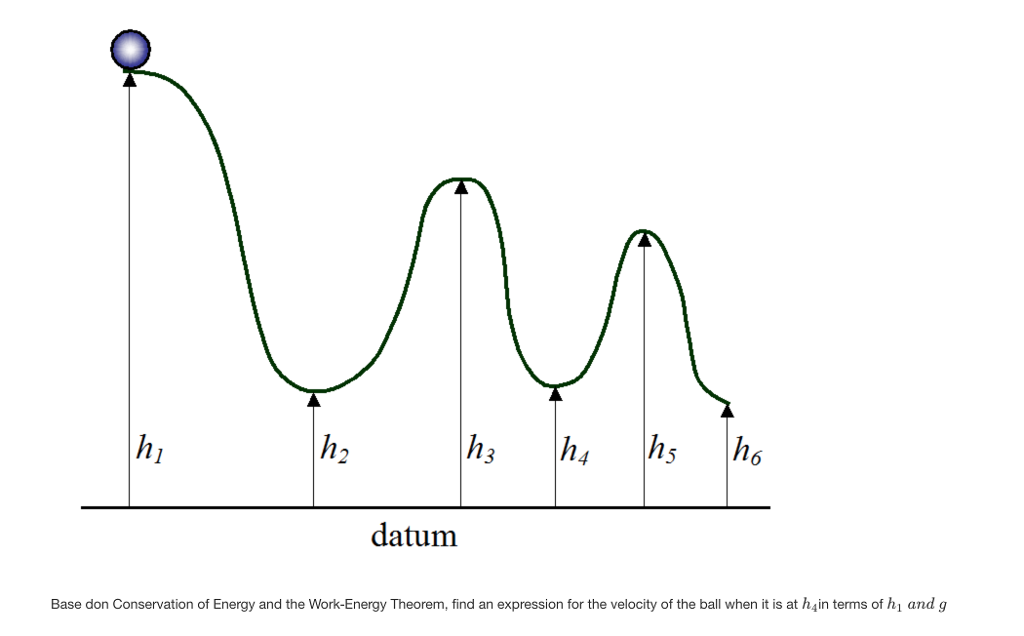 Solved h, datum Base don Conservation of Energy and the | Chegg.com
