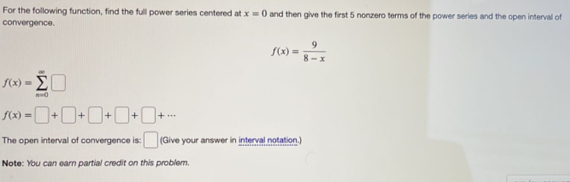 Solved For the following function, find the full power | Chegg.com
