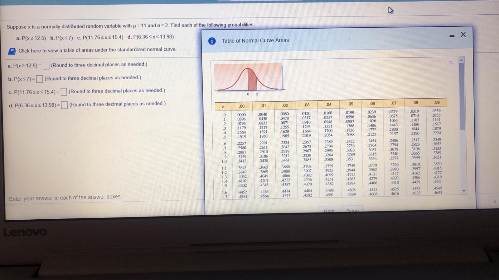 Solved Suppose x is a normally distributed random variable | Chegg.com