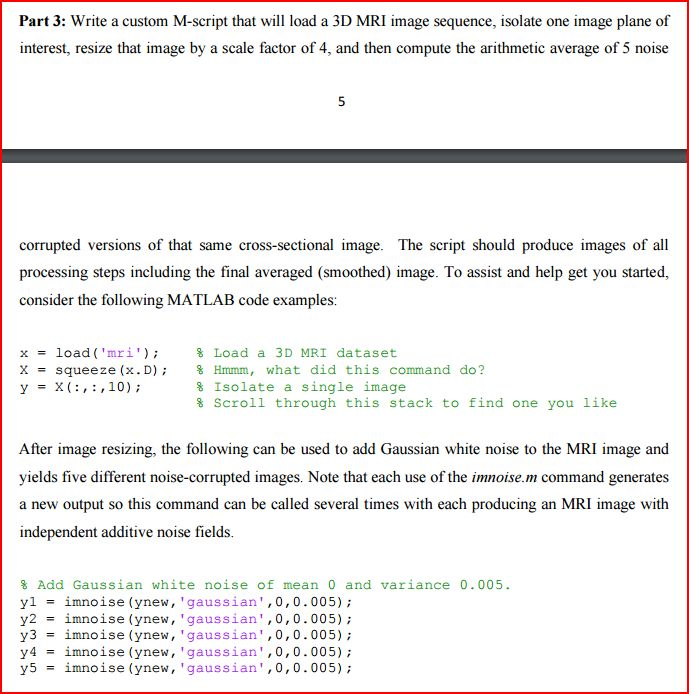 Help me code the MATLAB script fot exercise below. ( | Chegg.com