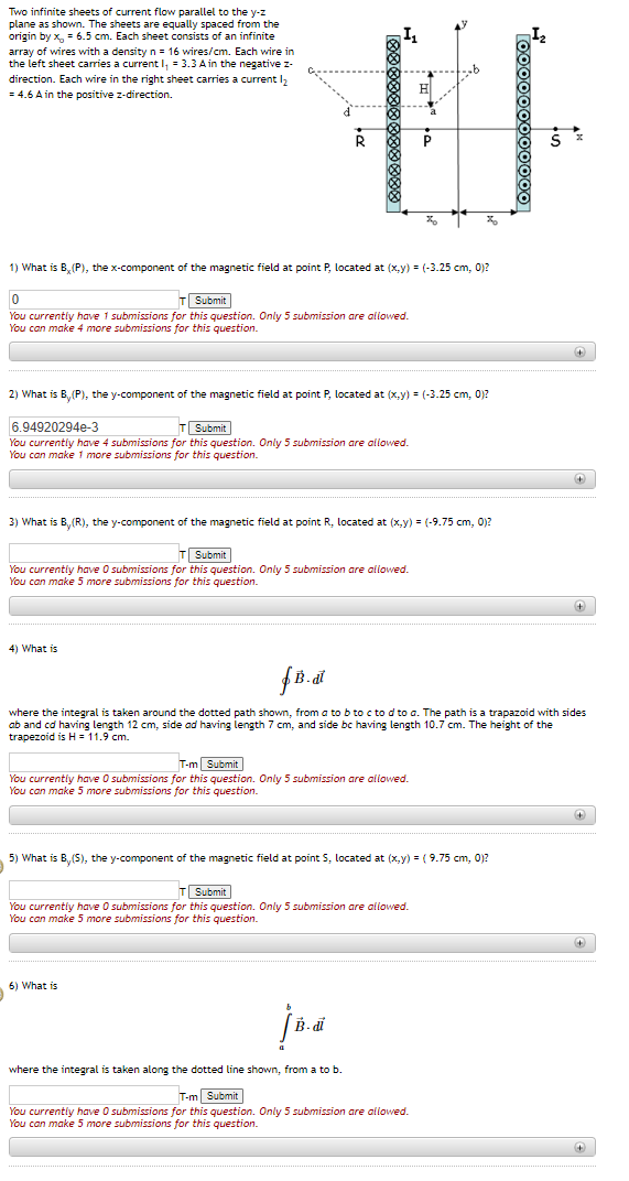 Solved Two infinite sheets of current flow parallel to the | Chegg.com