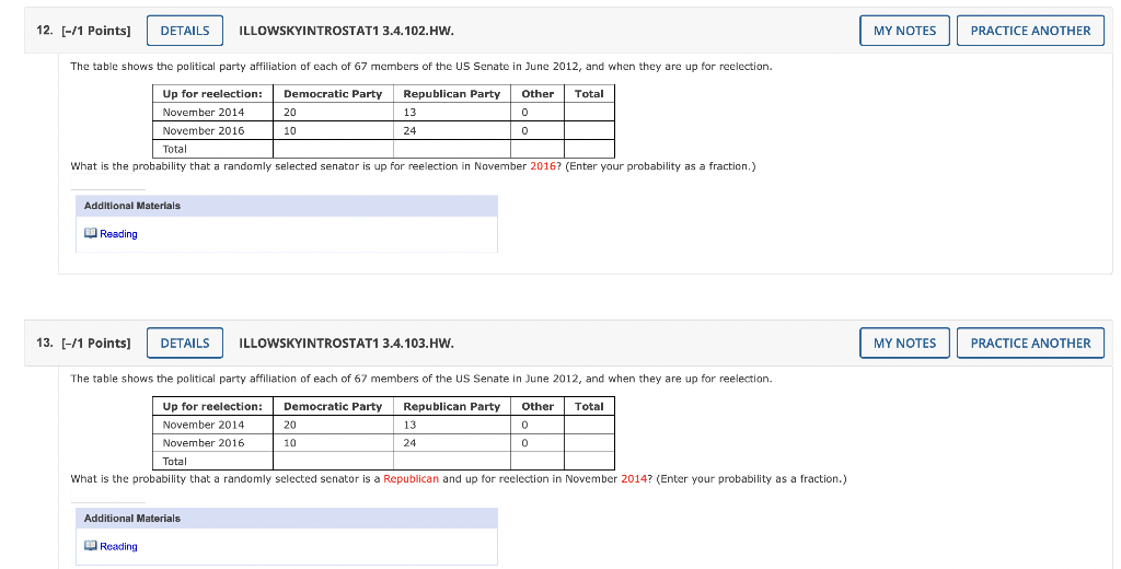 Solved 12. [-/1 Points] DETAILS ILLOWSKYINTROSTAT1 | Chegg.com