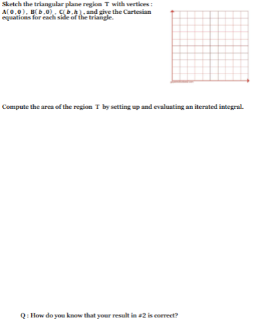 Solved Sketch the triangular plane region T with vertices: | Chegg.com