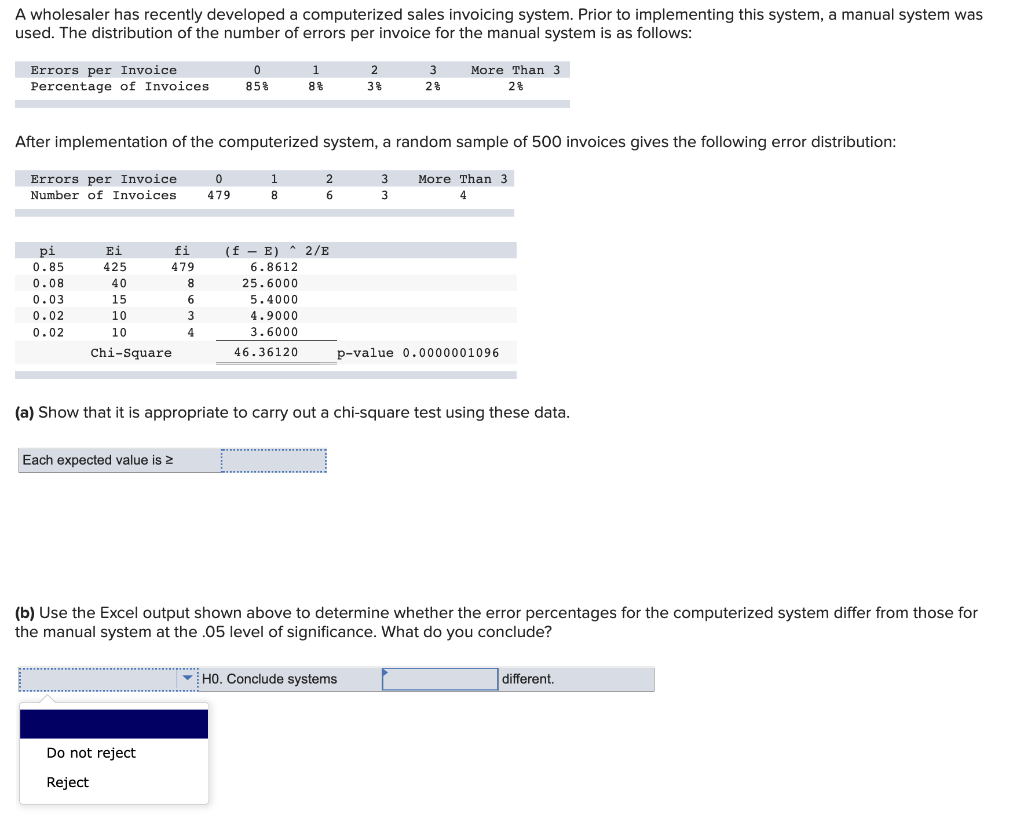 Solved A wholesaler has recently developed a computerized | Chegg.com