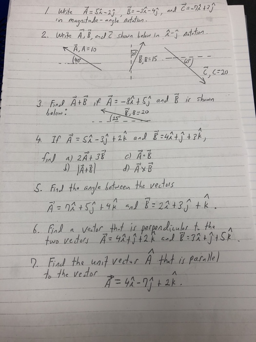Solved below 8-20 fin) a) 2A t 38 c) he ansle befween the | Chegg.com