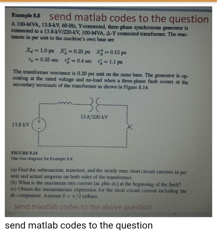 Solved Example 8.8 send matlab codes to the question A | Chegg.com