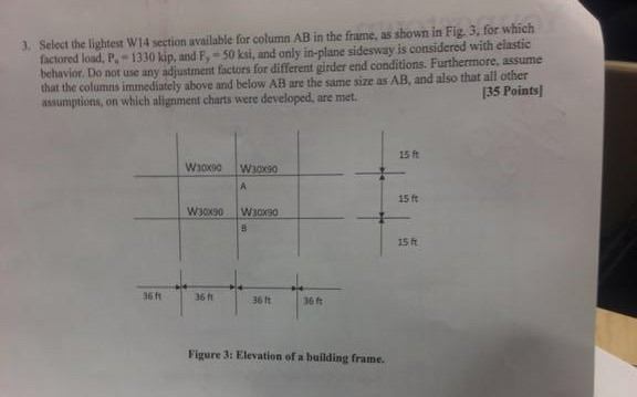 Solved 3. Select the lightest W14 section available for | Chegg.com