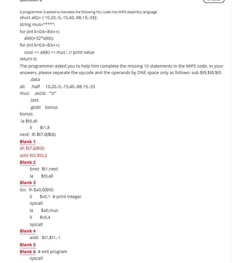 Solved A programmer is asked to translate the following HLL | Chegg.com