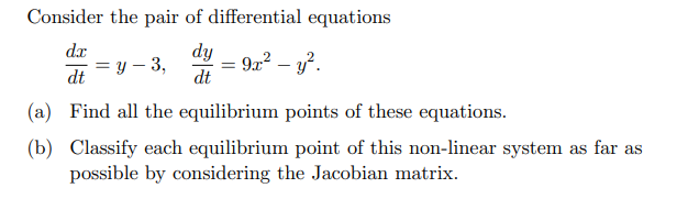 Solved Consider the pair of differential | Chegg.com