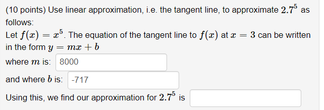 Solved (10 points) Use linear approximation, i.e. the | Chegg.com