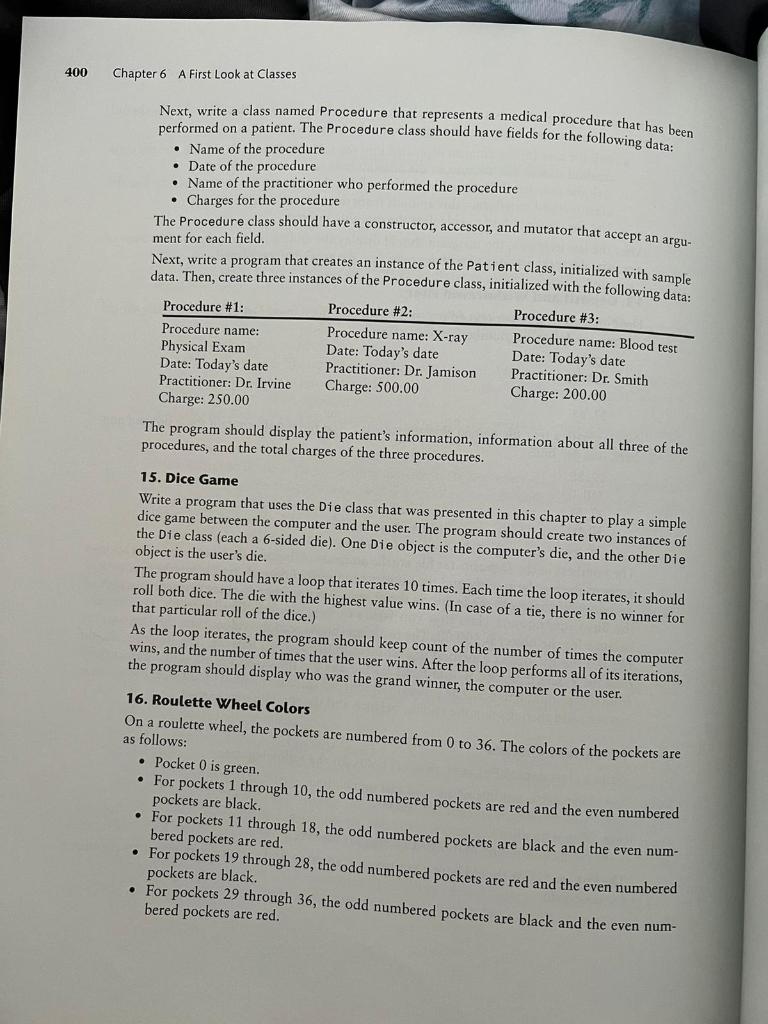 Solved 400 Chapter 6 A First Look at Classes Next, write a | Chegg.com