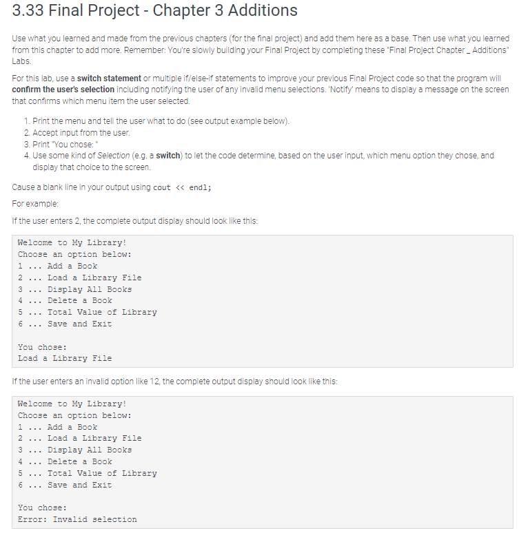 Solved Use what you learned and made from the previous | Chegg.com