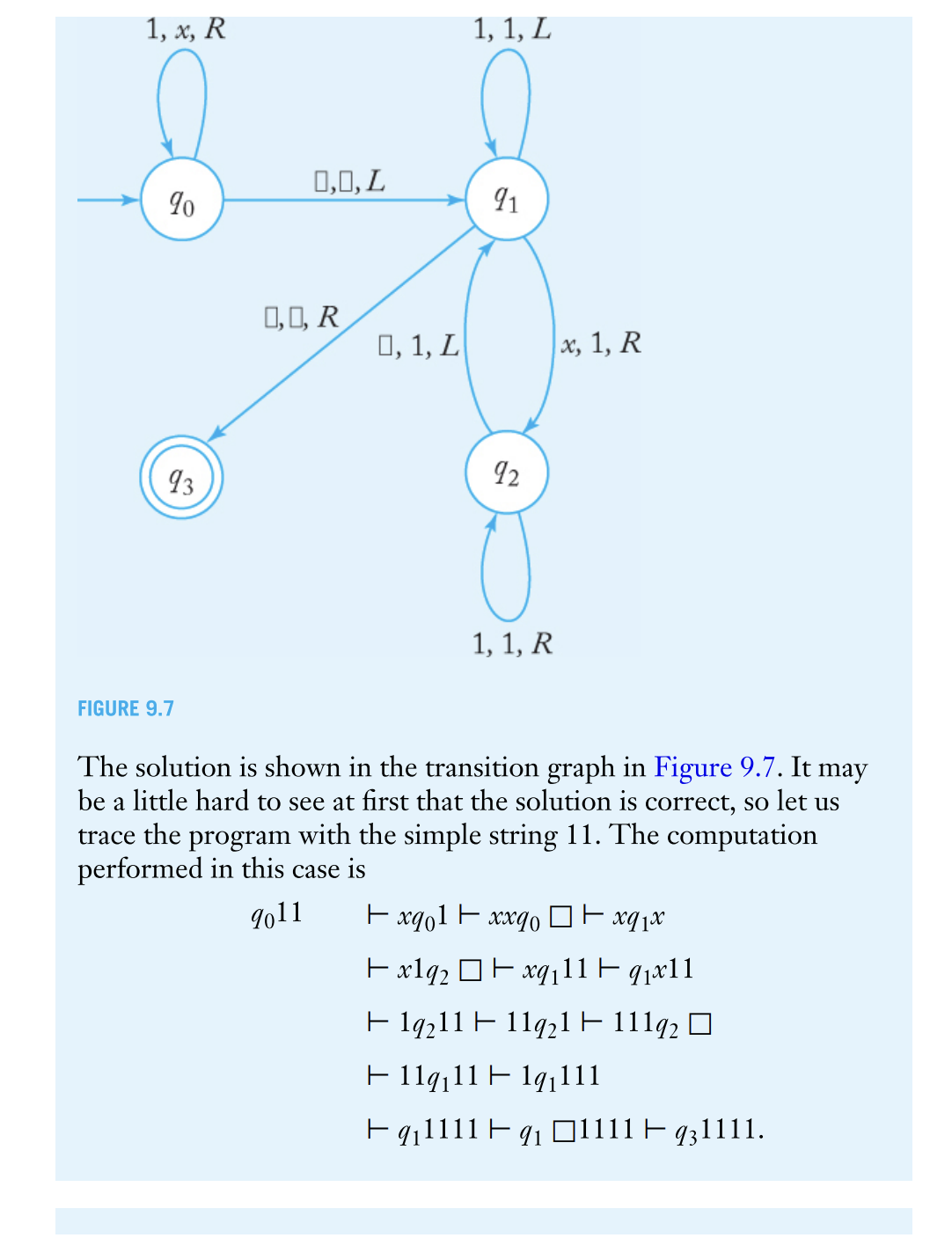 Solved 7. What happens in Example 9.10 if the string w | Chegg.com
