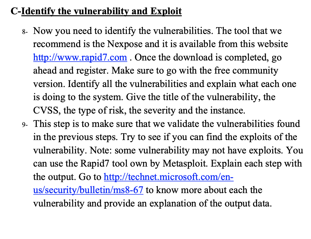 Solved C-Identify the vulnerability and Exploit 8- Now you | Chegg.com