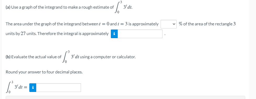 Solved (a) Use a graph of the integrand to make a rough | Chegg.com