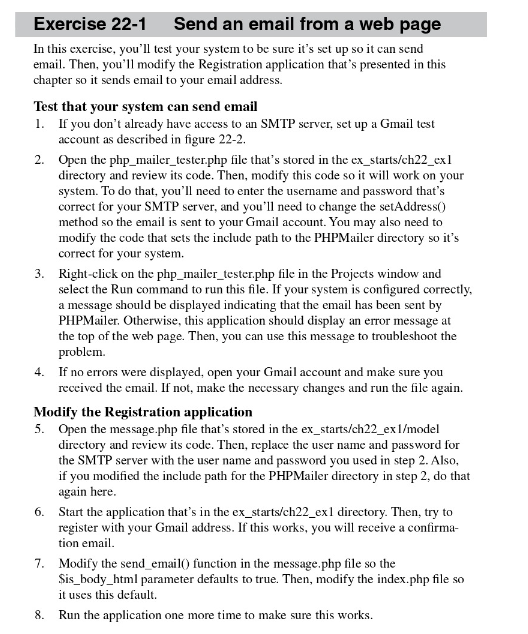 Exercise 22-1 ﻿Send an email from a web pageIn this | Chegg.com