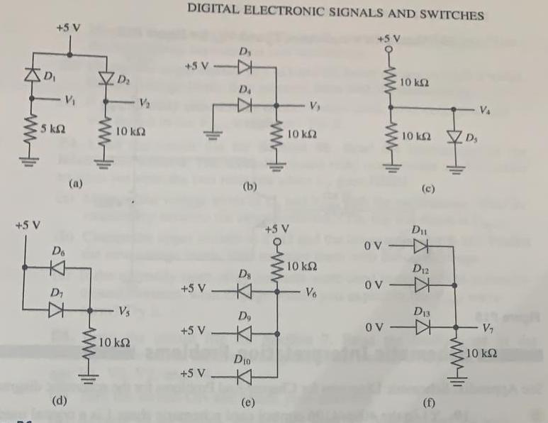 Solved 7. Determine V1, V2, V3, V4, V5, V6, and V, in the | Chegg.com