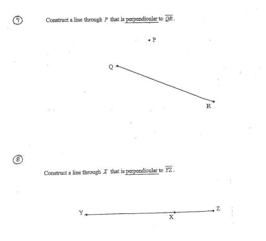 Solved Construct a line through P that is perpendicular to | Chegg.com