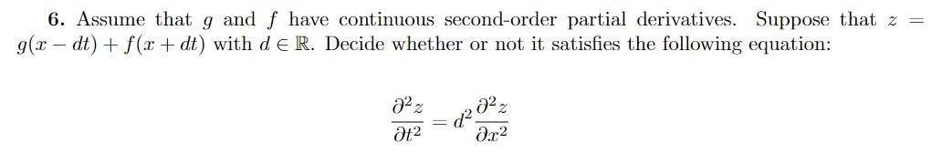 Solved 6. Assume that g and f have continuous second-order | Chegg.com