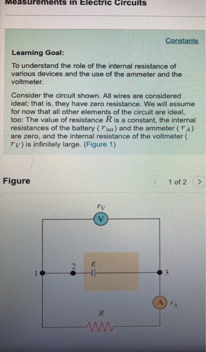 Solved Measurements in Electric Circuits Constants Learning | Chegg.com Solved Measurements in Electric Circuits Constants Learning | Chegg.com