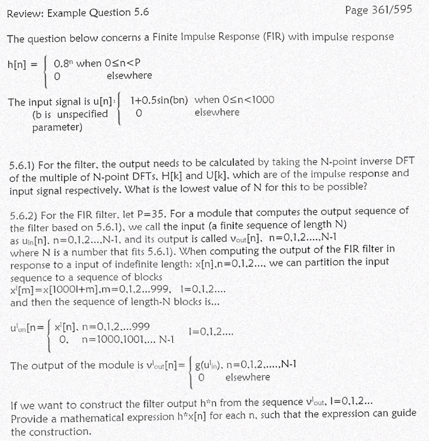 Review: Example Question 5.6 Page 361/595 The | Chegg.com