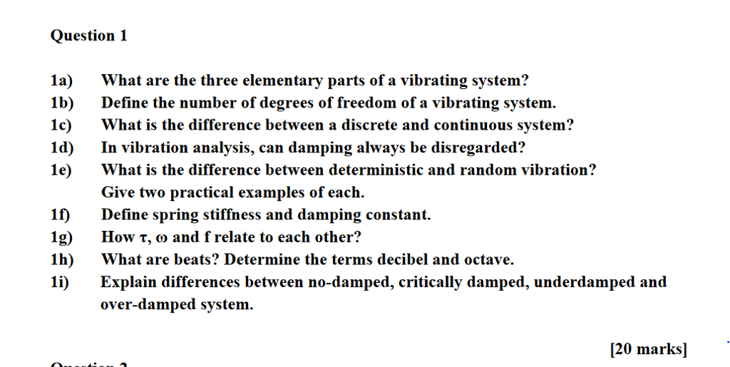 Solved Question 1 1a) 1b) 1c) 1d) le) What are the three | Chegg.com