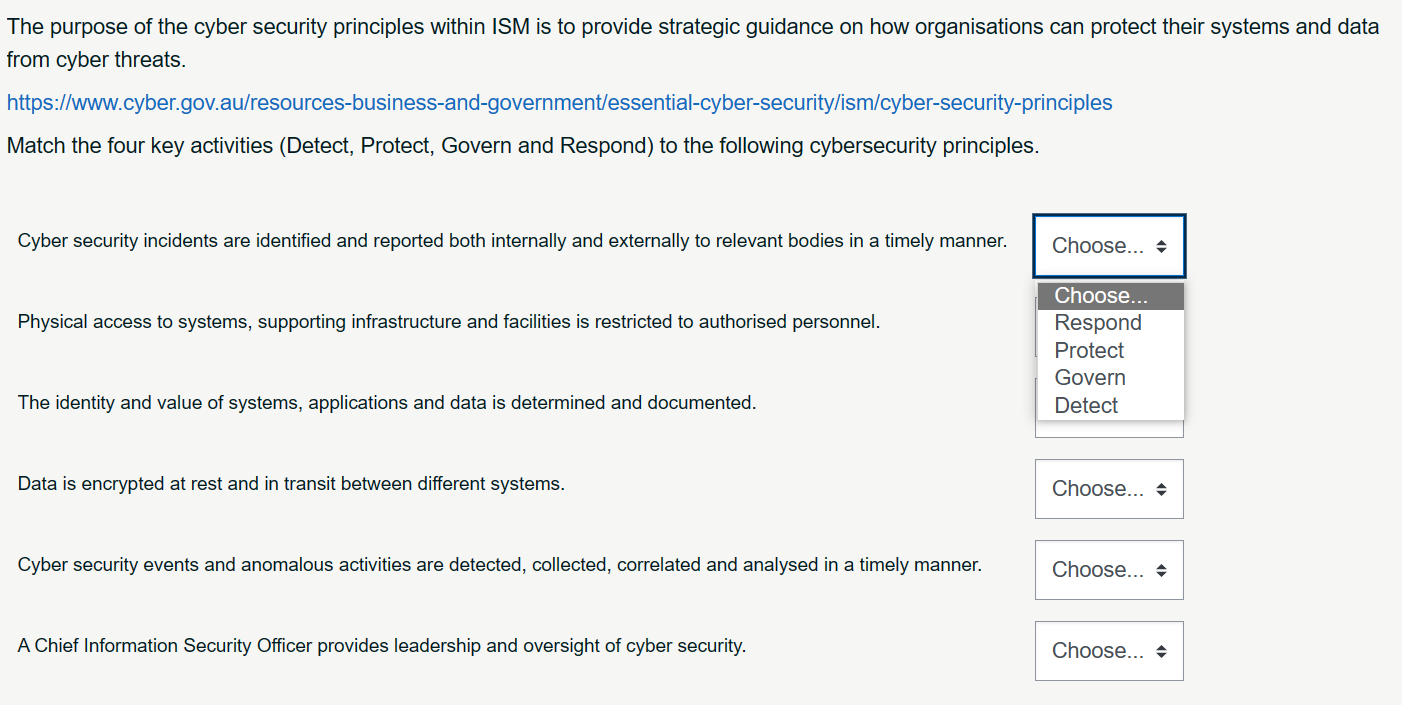 Solved The purpose of the cyber security principles within | Chegg.com