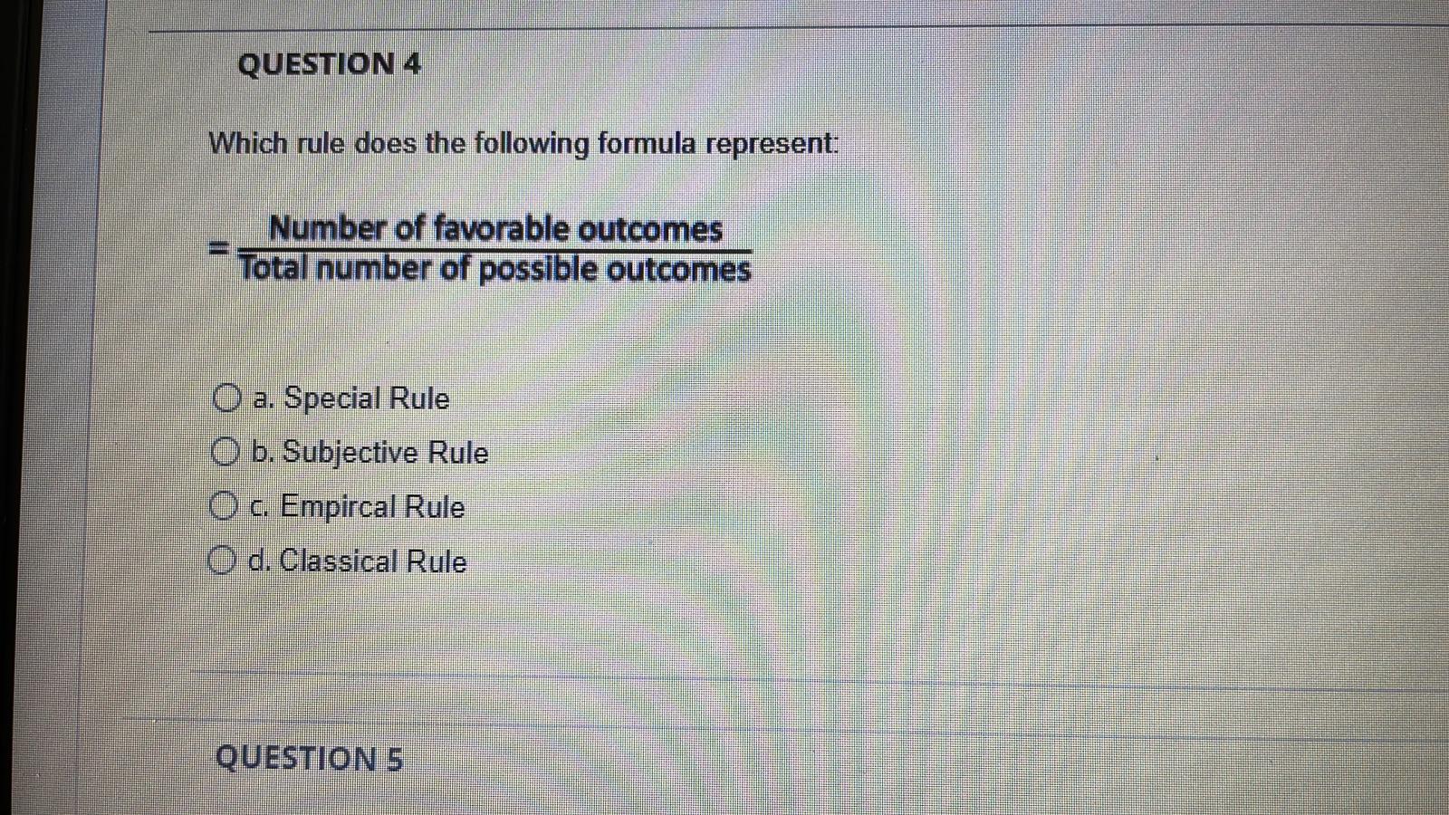 Solved QUESTION 4 Which rule does the following formula | Chegg.com