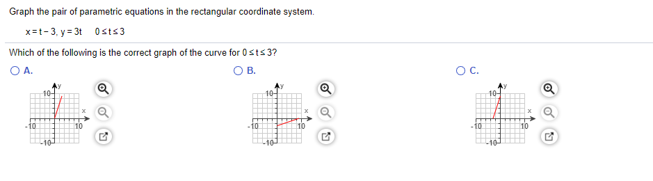 Graph The Pair Of Parametric Equations In Rectangular Coordinate System ...