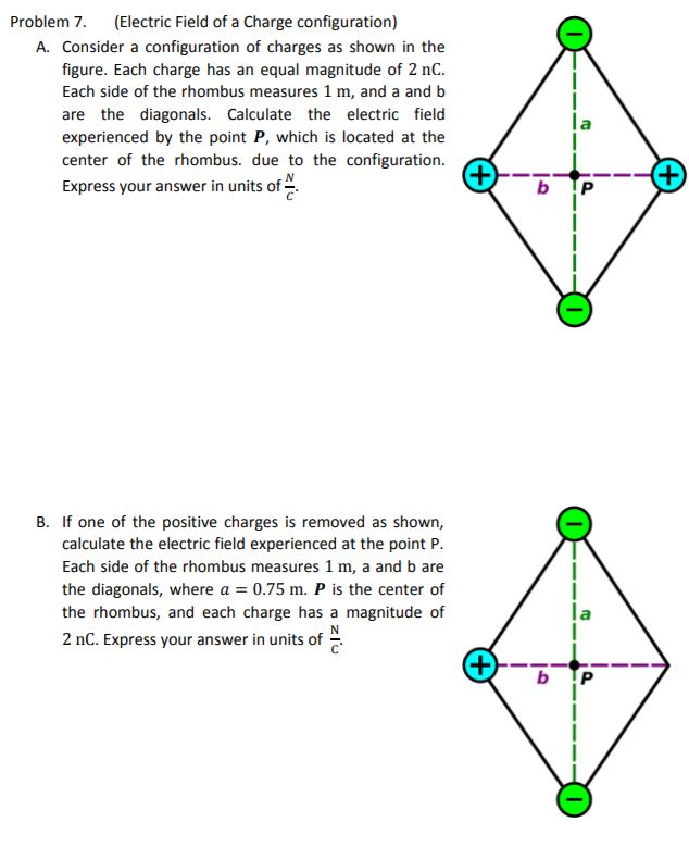 Solved Problem 7. (Electric Field of a Charge configuration) | Chegg.com
