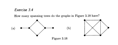 Solved Exercise 3.4 How many spanning trees do the graphs in | Chegg.com