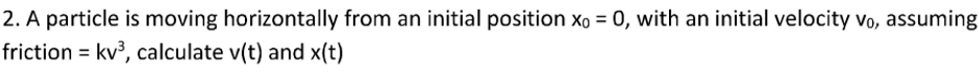 2. A particle is moving horizontally from an initial | Chegg.com