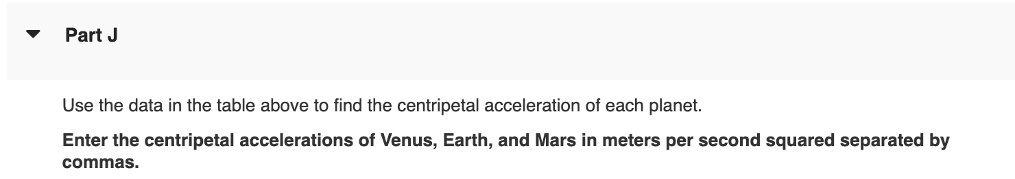 Solved The planets Venus, Earth, and Mars all move in | Chegg.com