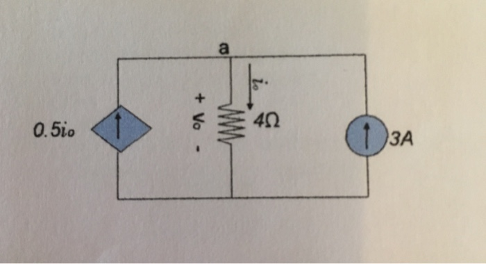 Solved find current i0 and voltage v0 in the circuit | Chegg.com